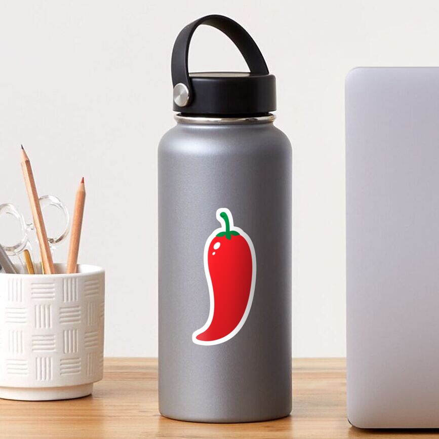 "Red chili pepper jalapeno sticker" Sticker for Sale by Mhea | Redbubble