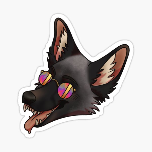 "Groovy Silver Fox" Sticker for Sale by FleetwoodFox | Redbubble