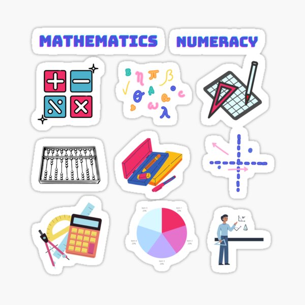 "Mathematics Numeracy Number" Sticker by Happy-Vibez | Redbubble