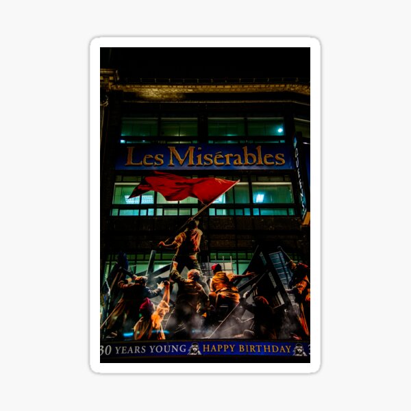 "Les Miserables" Sticker for Sale by Russell Bruce | Redbubble