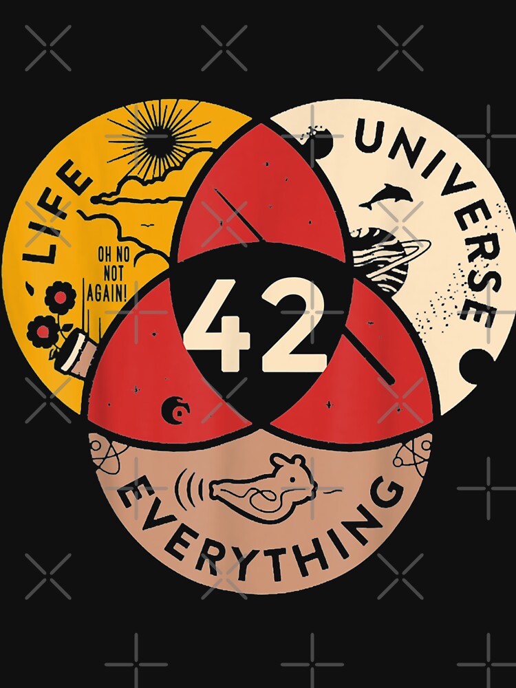 "42 Answer to Life Universe and Everything science Vintage " T-shirt ...