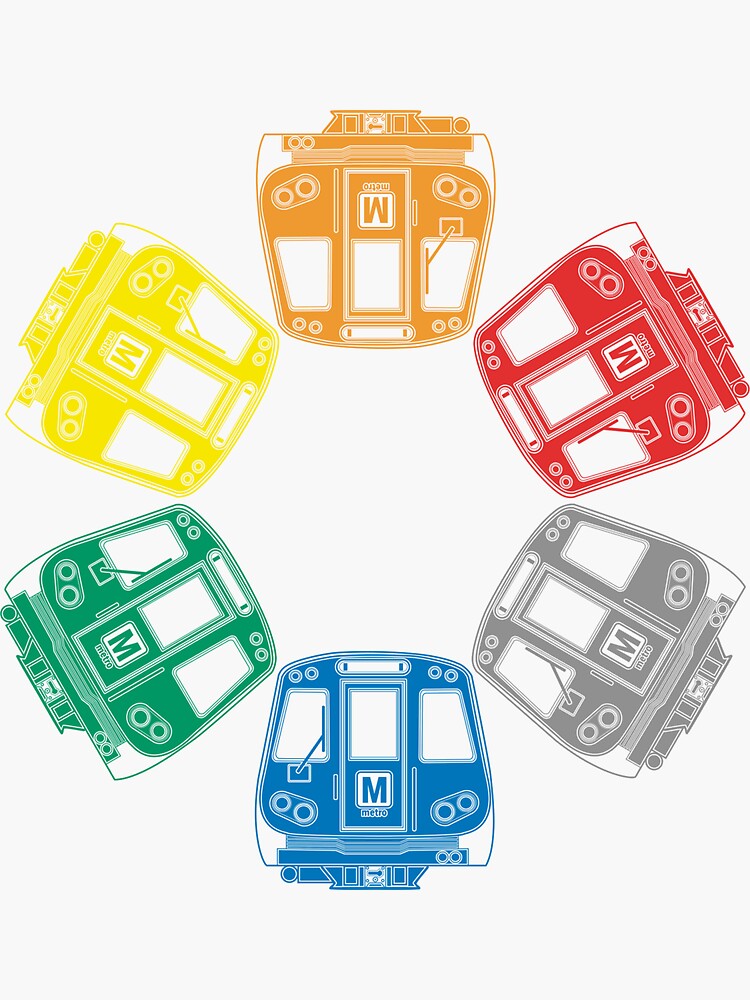 "DC Metro Cars" Sticker for Sale by Thomasweaver | Redbubble