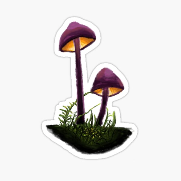 "Glow Shroom" Sticker for Sale by SarahViiyaArt | Redbubble