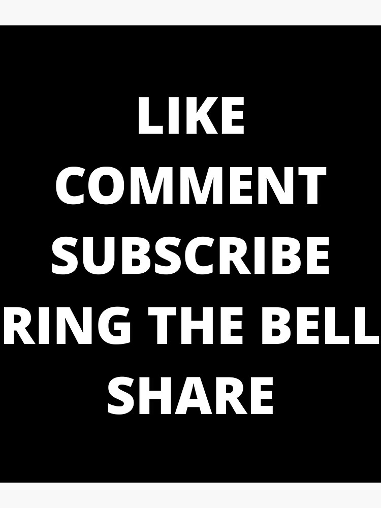 "LIKE, COMMENT, SUBSCRIBE, RING THE BELL, SHARE" Sticker by uniqueitems ...