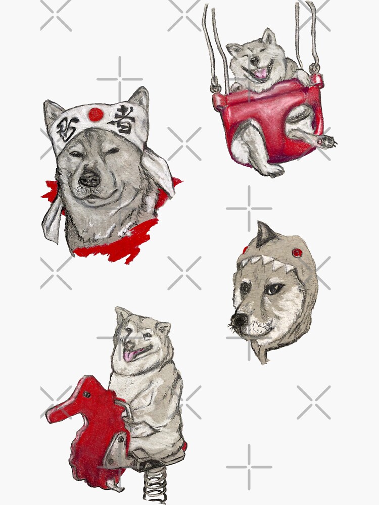 "Cheems/Doge/Meme Sticker Pack" Sticker for Sale by KBmedley | Redbubble