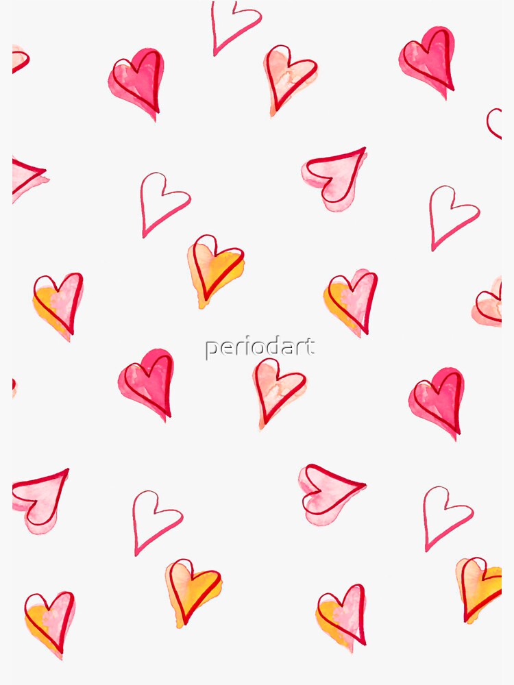 "heart pattern" Sticker by periodart | Redbubble
