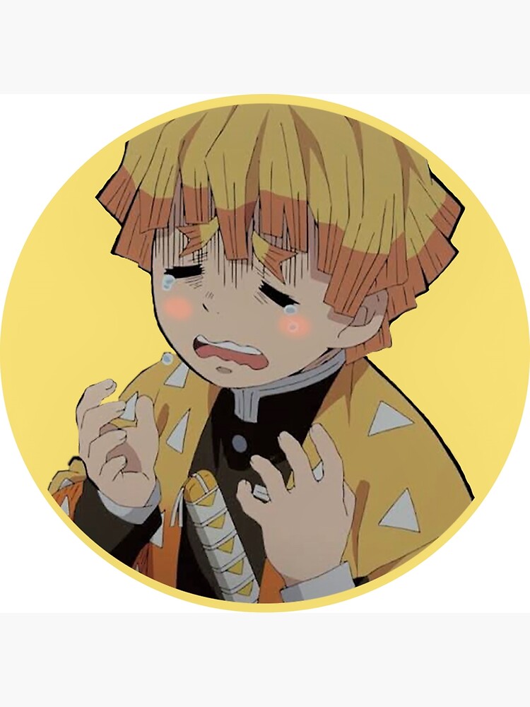 "Zenitsu Agatsuma Funny Face Design" Poster by Smileysn | Redbubble