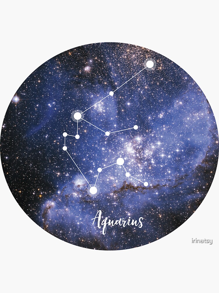 "Aquarius Zodiac Sign, January 20 - February 18" Sticker for Sale by ...
