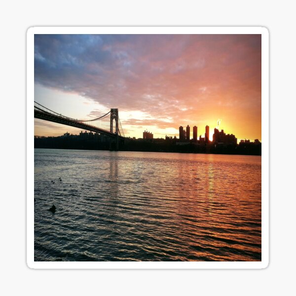 "George Wahington Bridge - New York" Sticker by brooklyntowner | Redbubble