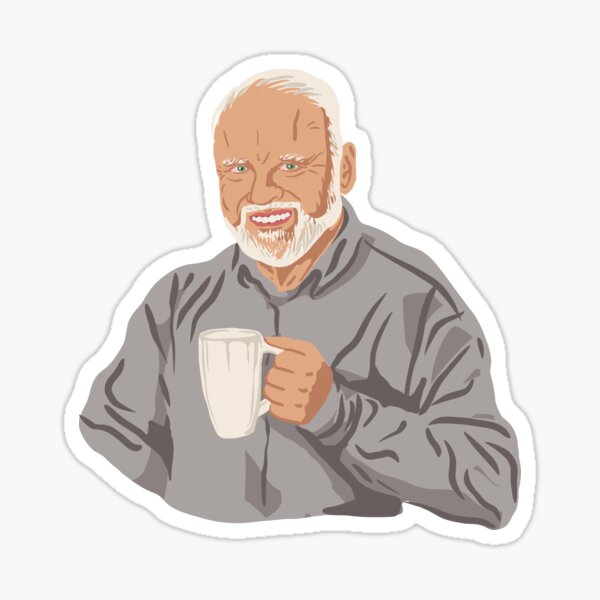 "Hide the Pain Harold Meme" Sticker for Sale by PaperMagus | Redbubble