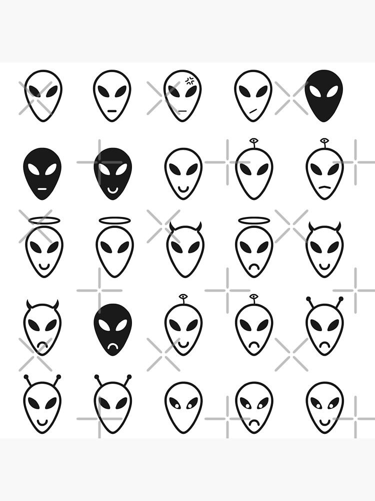 "alien language sticker pack" Poster for Sale by Ashi17 | Redbubble
