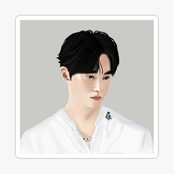 "EXO Suho Leader Lets Love Kpop Digital Fan Art" Sticker for Sale by ...