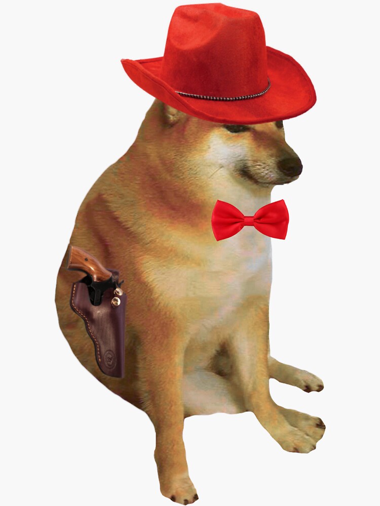 Pegatina «Big Iron Cheems» de BonfireBungalow | Redbubble