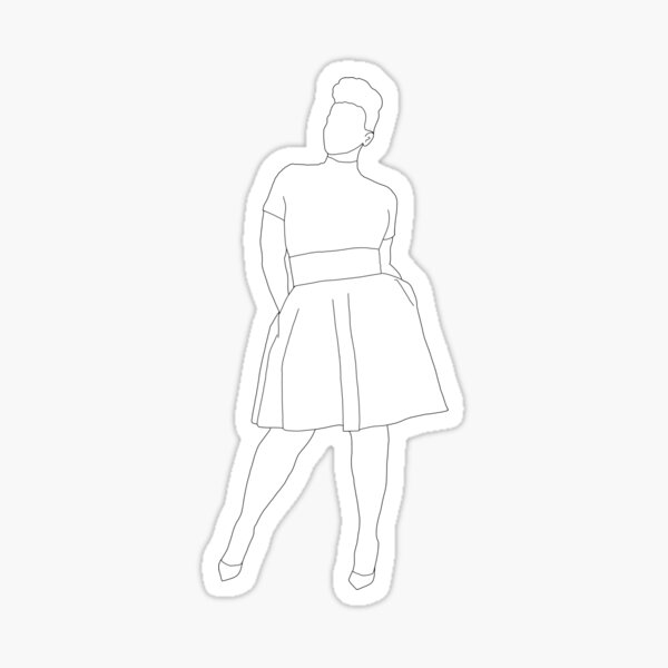 "Girl with a skirt" Sticker for Sale by emilyvannooij | Redbubble