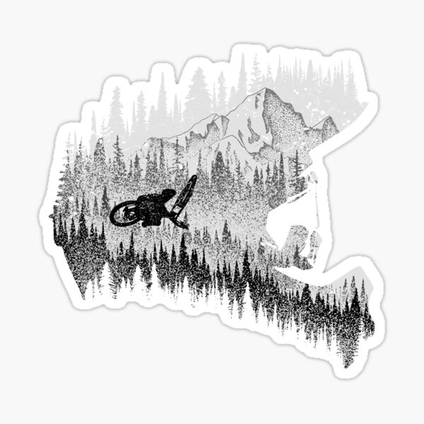 "Fullface MTB" Sticker for Sale by tabemisa | Redbubble