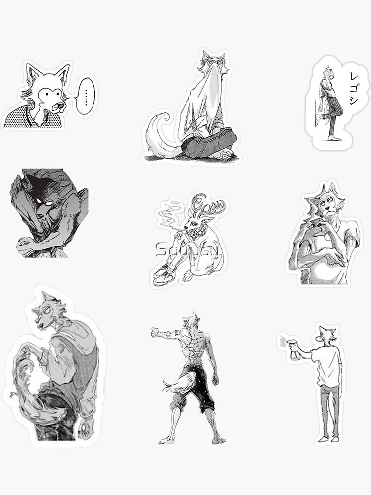 "Legosi Beastars Sticker Set" Sticker for Sale by Soupsy | Redbubble