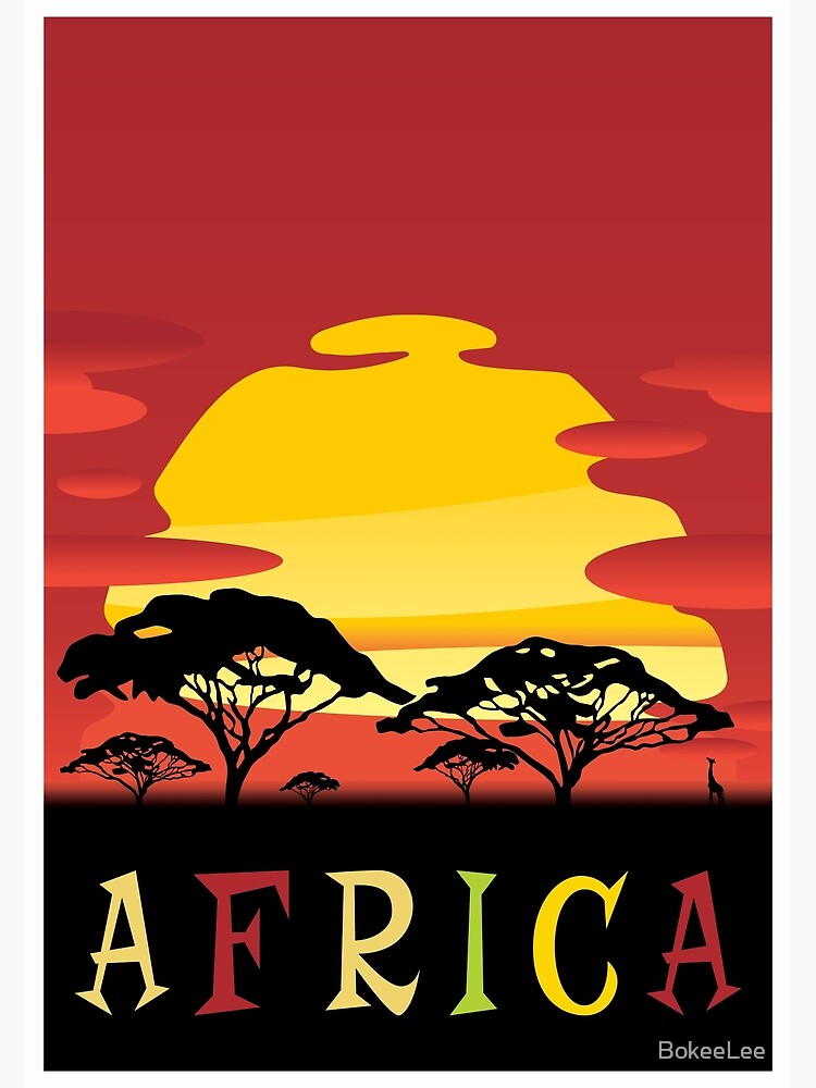 "Africa, Travel Poster" Poster for Sale by BokeeLee | Redbubble