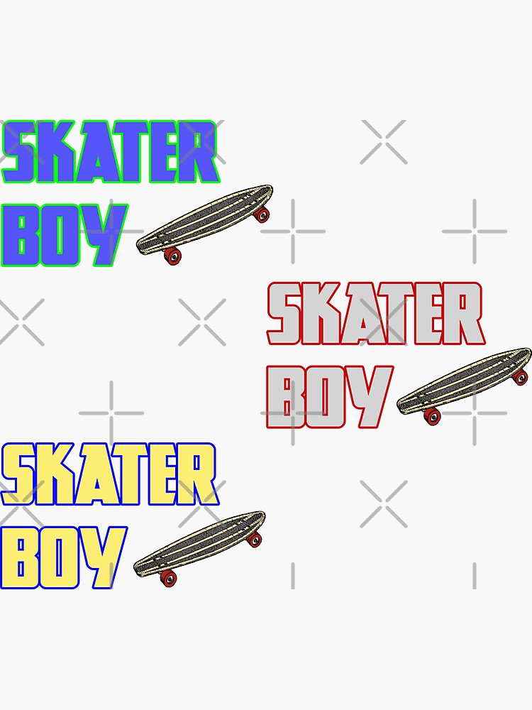 "Skater Boy" Sticker by b-for-blueberry | Redbubble