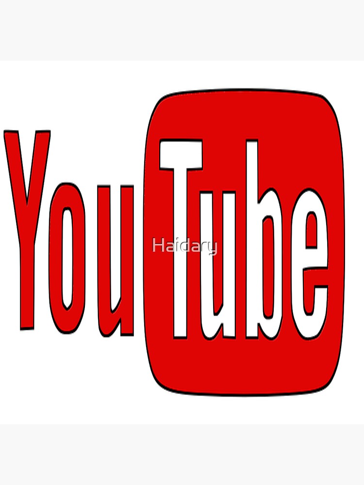 "Youtube Logo" Sticker for Sale by Haidary | Redbubble