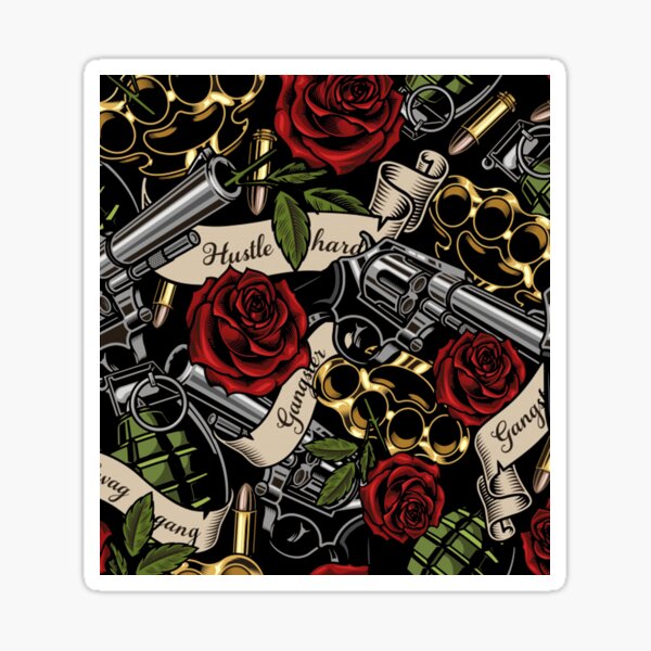 "Mafia pattern" Sticker for Sale by --Andrii-- | Redbubble