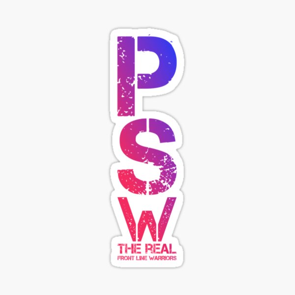 "PSW, THE REAL FRONTLINE WARRIORS (VERTICAL)" Sticker for Sale by ...