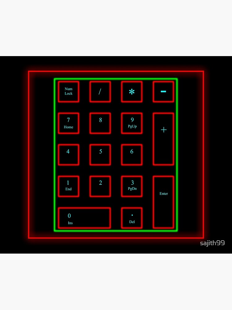 "RGB Numpad" Poster for Sale by sajith99 | Redbubble