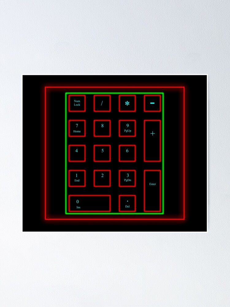 "RGB Numpad" Poster for Sale by sajith99 | Redbubble