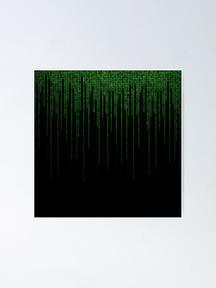 "Matrix Green Code Selection" Poster by STHArtStudio | Redbubble