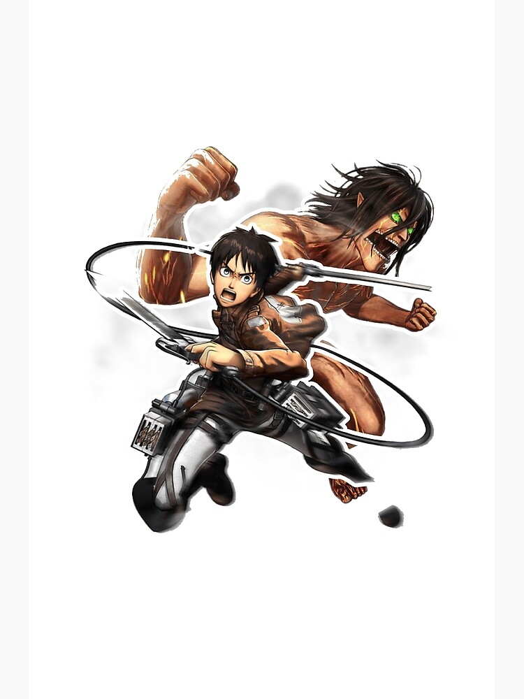 "Attack On Titan Eren Yeager Transformation Main Titan" Art Print by ...