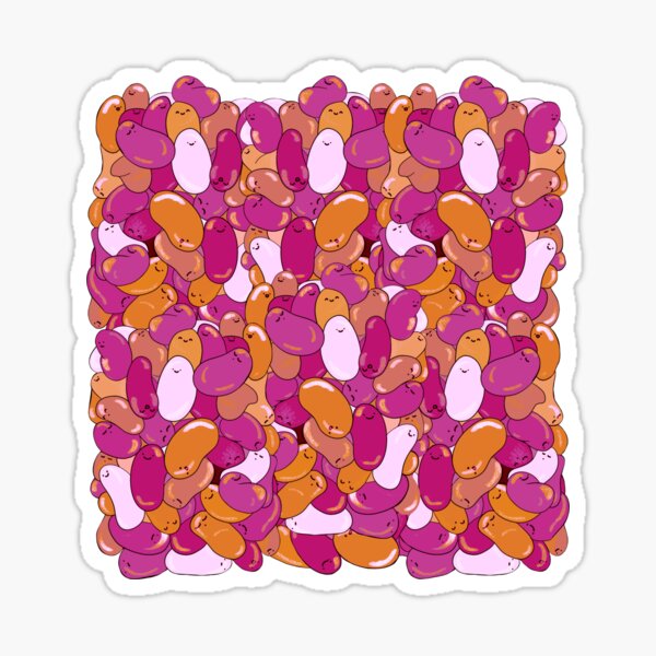 "Lesbian Pride Beans" Sticker for Sale by IcyScribbles | Redbubble