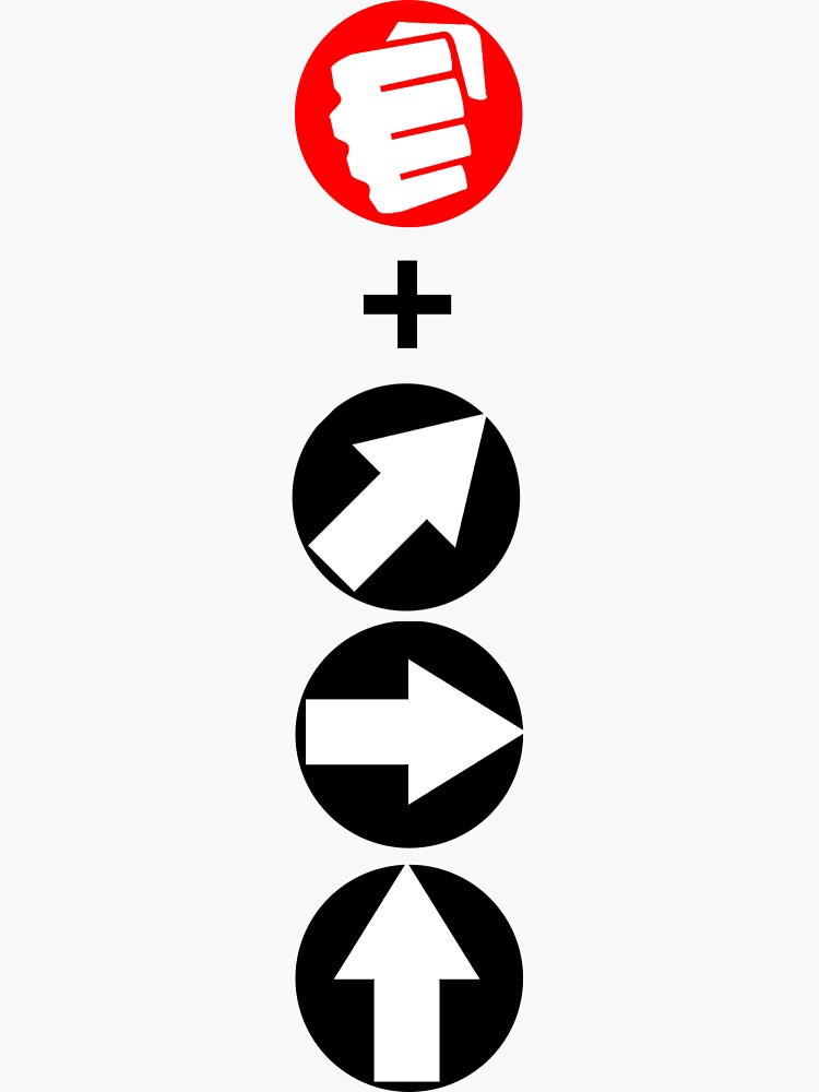 "Shoryuken Input" Sticker for Sale by UtmostRandom | Redbubble