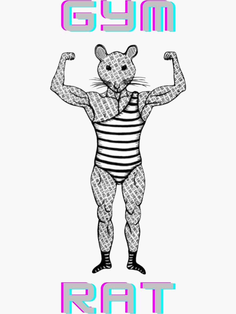 "Gym Rat Design" Sticker for Sale by MihaelTomic | Redbubble