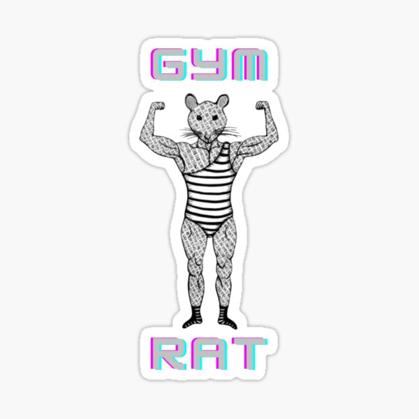 "Gym Rat Design" Sticker for Sale by MihaelTomic | Redbubble