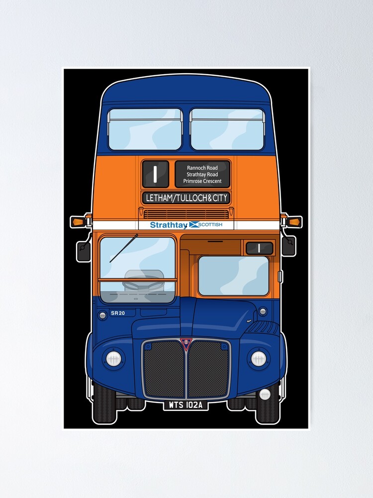 "Strathtay Routemaster Bus SR20 WTS102A Illustration" Poster by BFXIII ...