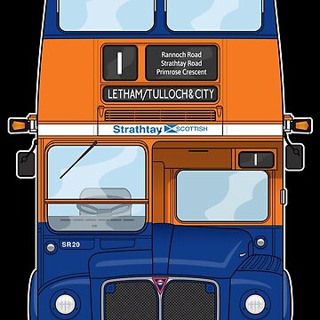 "Strathtay Routemaster Bus SR20 WTS102A Illustration" Sticker for Sale ...