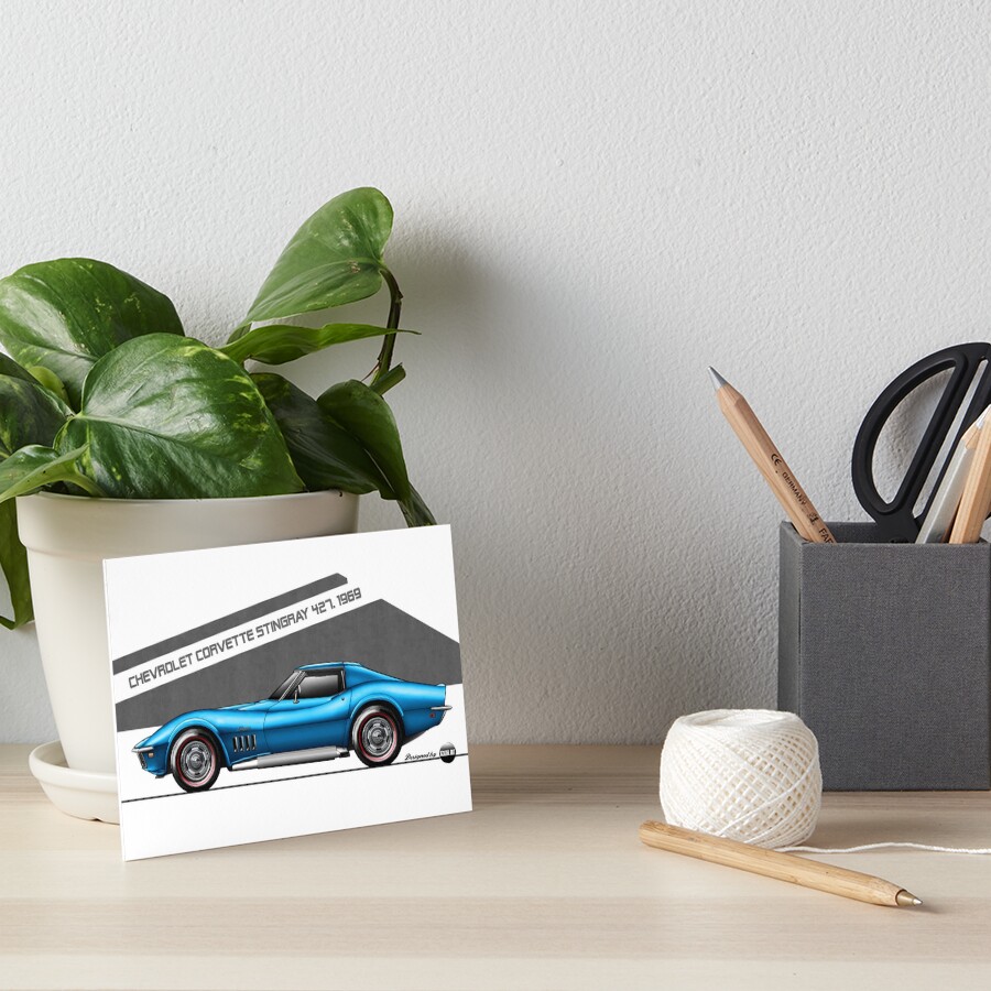 "Chevrolet Corvette ( C3 ) Stingray 427 ( Le Mans Blue )" Art Board ...