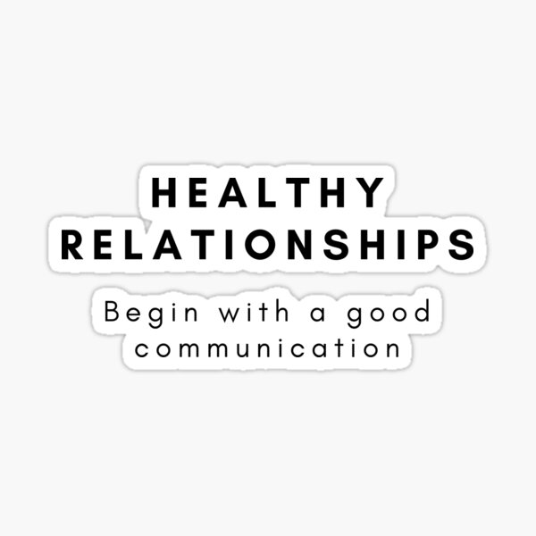 "Healthy Relationships" Sticker for Sale by CarlosBerry | Redbubble