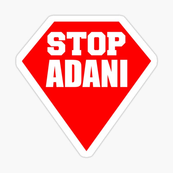 "Stop Adani" Sticker for Sale by ALAM08 | Redbubble