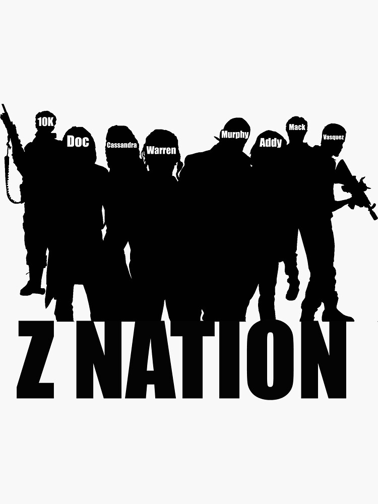 "Z Nation Silhouette" Sticker by LiviByTheBook | Redbubble