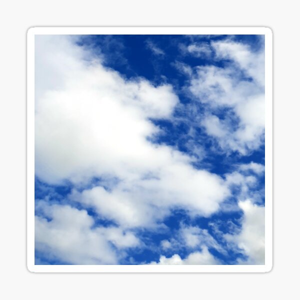"Blue sky-white cloud" Sticker for Sale by wiwiart | Redbubble