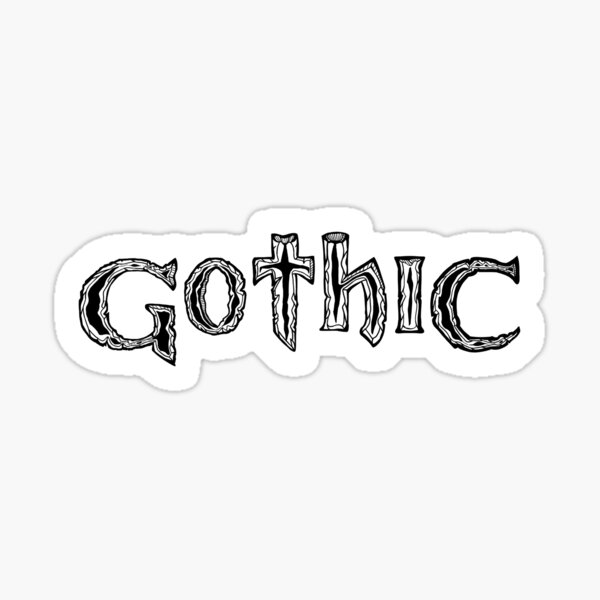 "Gothic Game Logo" Sticker for Sale by Wo1ne | Redbubble