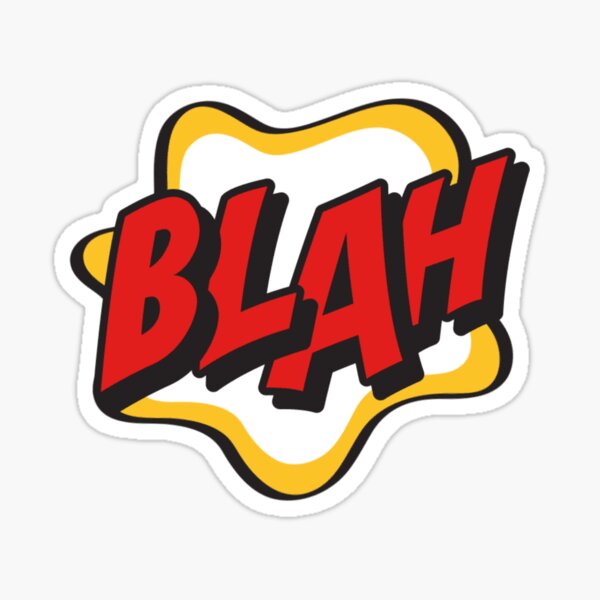 "BLAH comics" Sticker for Sale by bubble-bulb | Redbubble