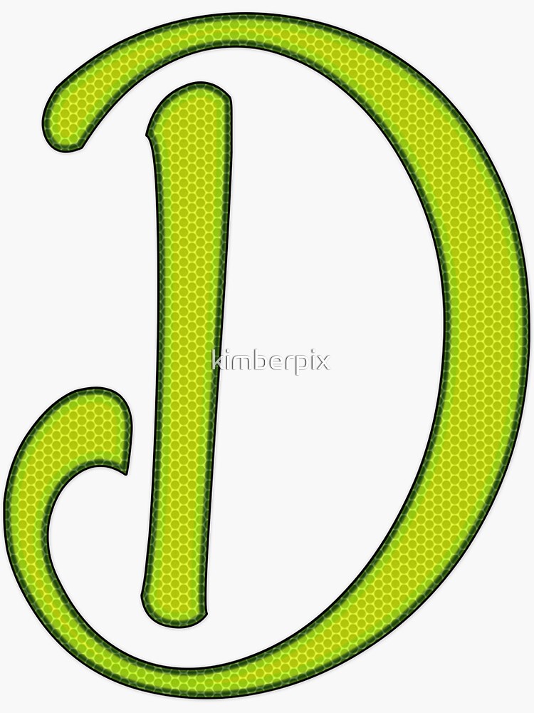 "Letter D" Sticker for Sale by kimberpix | Redbubble