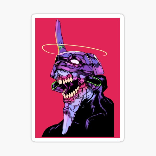 "EVANGELION EVA 01" Sticker for Sale by ACKShop | Redbubble