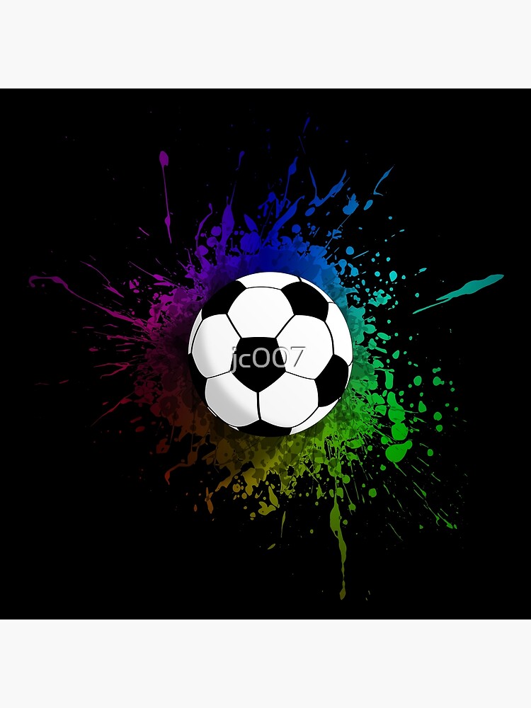 "Splatter rainbow Football/Succer" Poster by jc007 | Redbubble