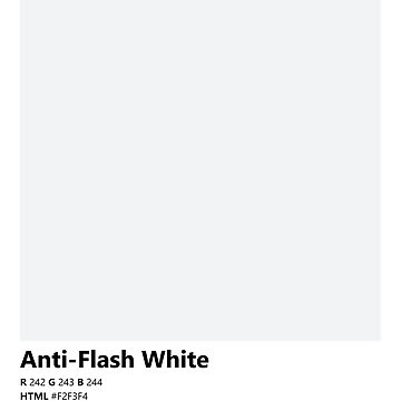 "Color Swatch/Card (Anti-Flash White)" Sticker for Sale by Pestorian ...