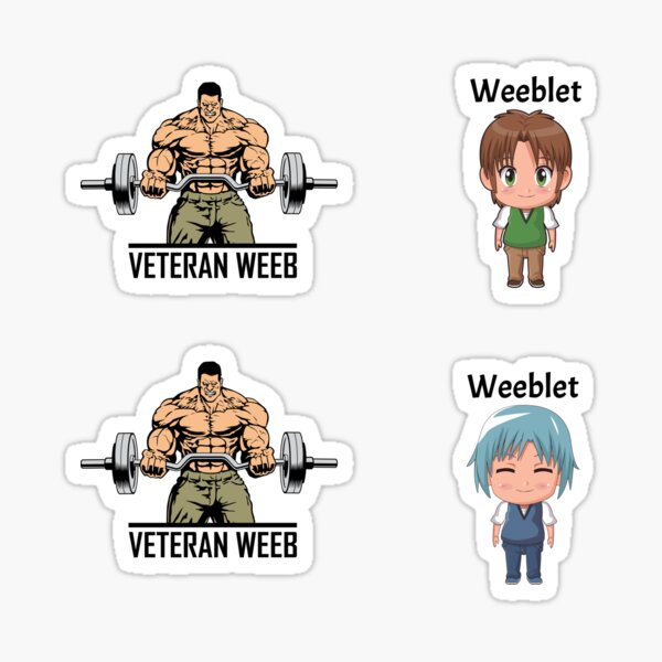 "Weebs sticker pack - Veteren Weeb - Weeblet " Sticker for Sale by ...