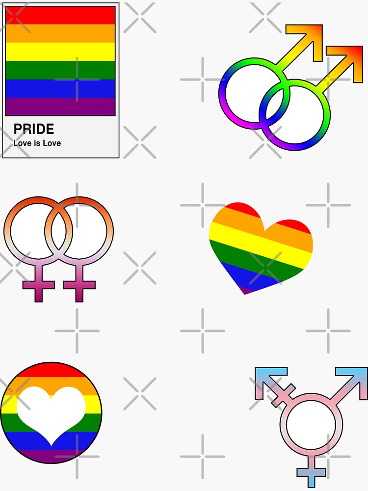 "Pride Symbols and Pride Sticker Pack" Sticker for Sale by ...