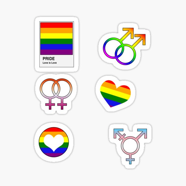 "Pride Symbols and Pride Sticker Pack" Sticker for Sale by ...
