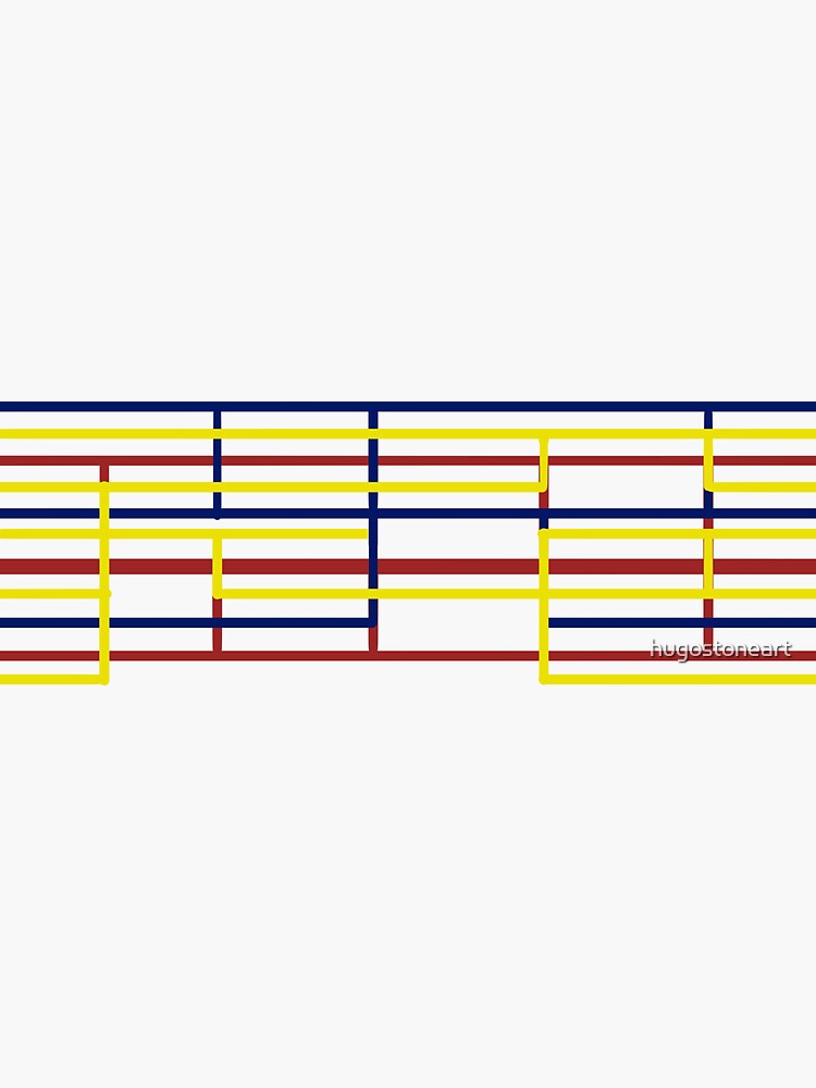 "Primary lines" Sticker for Sale by hugostoneart | Redbubble